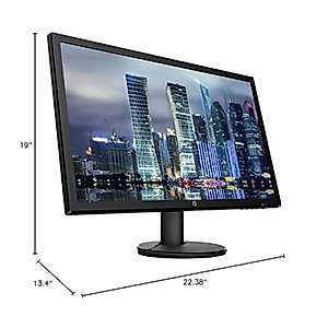 HP V24 FHD 1920x1080 Monitor 2 Pack Bundle with HDMI, FreeSync, Low Blue Light, and 2 Bluetooth Speakers for Professional Sound, Built-in Microphone and Remote Shutter for Photos
