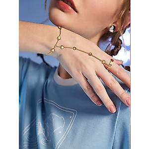Roe Dolph Hand Chain Bracelet Ring Bracelet Hand Chain for Women Finger Ring Bracelet