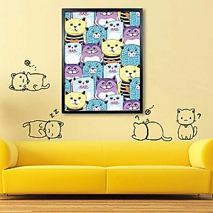 Lavezee 24x36 Black Poster Picture Frames Set, Made to Display 24 by 36 Inch Photo Prints Frame for Wall Decor