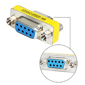 abcGoodefg 9 Pin RS-232 DB9 Male to Male Female to Female Serial Cable Gender Changer Coupler Adapter (10 Pack)