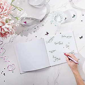 FUNNY PARTY PIECES Baby Shower Guest Book - Welcome Little One - Baby Book Keepsake Memory Idea for The Mummy to Be