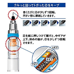 uni Kurutoga Mechanical Pencil Standard, 0.5mm, Baby Pink (M54501P.68)