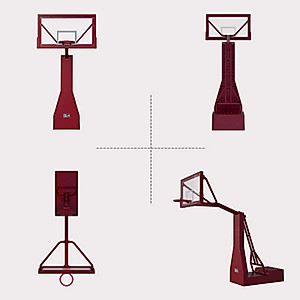 Yiju 1:32 Scale Plastic Sports Decorating Basketball Hoop for Action Figure Life Scene Props Decoration & Collection Toys, Red