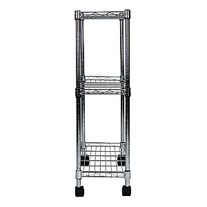 Oceanstar 3-Tier Shelving All-Purpose Utility Cart, Chrome