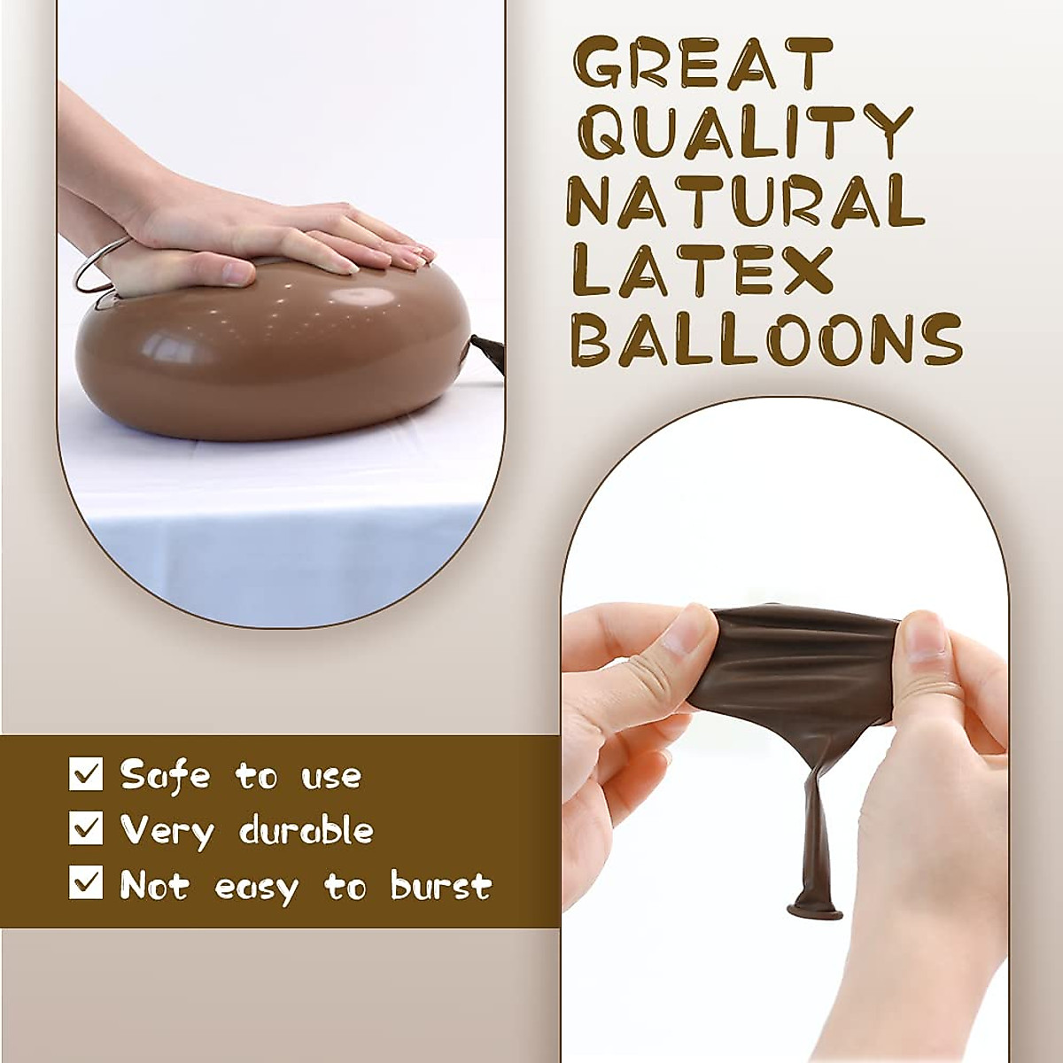 Brown Balloon Garland Kit Coffee Arch Nude Neutral Cream Teddy Bear Tan Safari Party Decorations For Boy Baby Shower Different Sizes