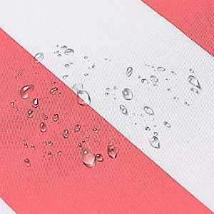 Western Home Pack of 2 Decorative Outdoor Solid Waterproof Striped Throw Pillow Covers Polyester Linen Garden Farmhouse Cushion Cases for Patio Tent Balcony Couch Sofa 18x18 inch Pink