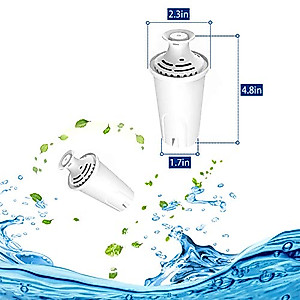 6-Pack Water Filters Replacements for Britta, APPLIANCEMATES Water Filter Replacement for Brita Pitcher and Dispensers Standard, XL, OB03