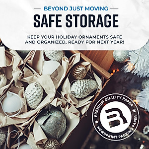 Packing Paper Sheets for Moving - 15lb - 480 Sheets of Newsprint Paper - Must Have in Your Moving Supplies - 27" x 17" - Made in USA