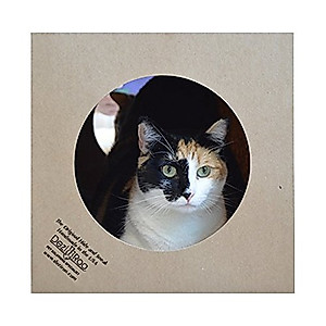 Dezi & Roo Hide and Sneak Collapsible Paper Tunnel - Made in USA - Designed by a Feline Vet - Interactive Cat Toy - Cat Enrichment Toy - Hideaway
