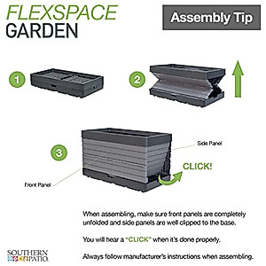 Southern Patio FlexSpace 5-pc. Modular Raised Garden with 3 Collapsible Planter Boxes & 2 Legs