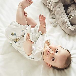 pureborn Baby Boys Girls Short Sleeve Cute Romper Summer One-Piece Outfits Cartoon Bees 0-3 Months