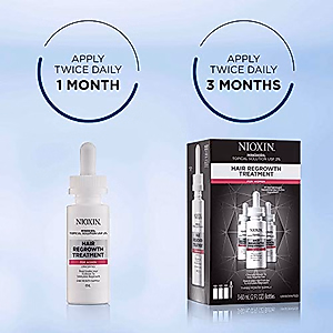 Nioxin Hair Regrowth Treatment for Women with Minoxidil 2%, 3 Month Supply, 6 oz