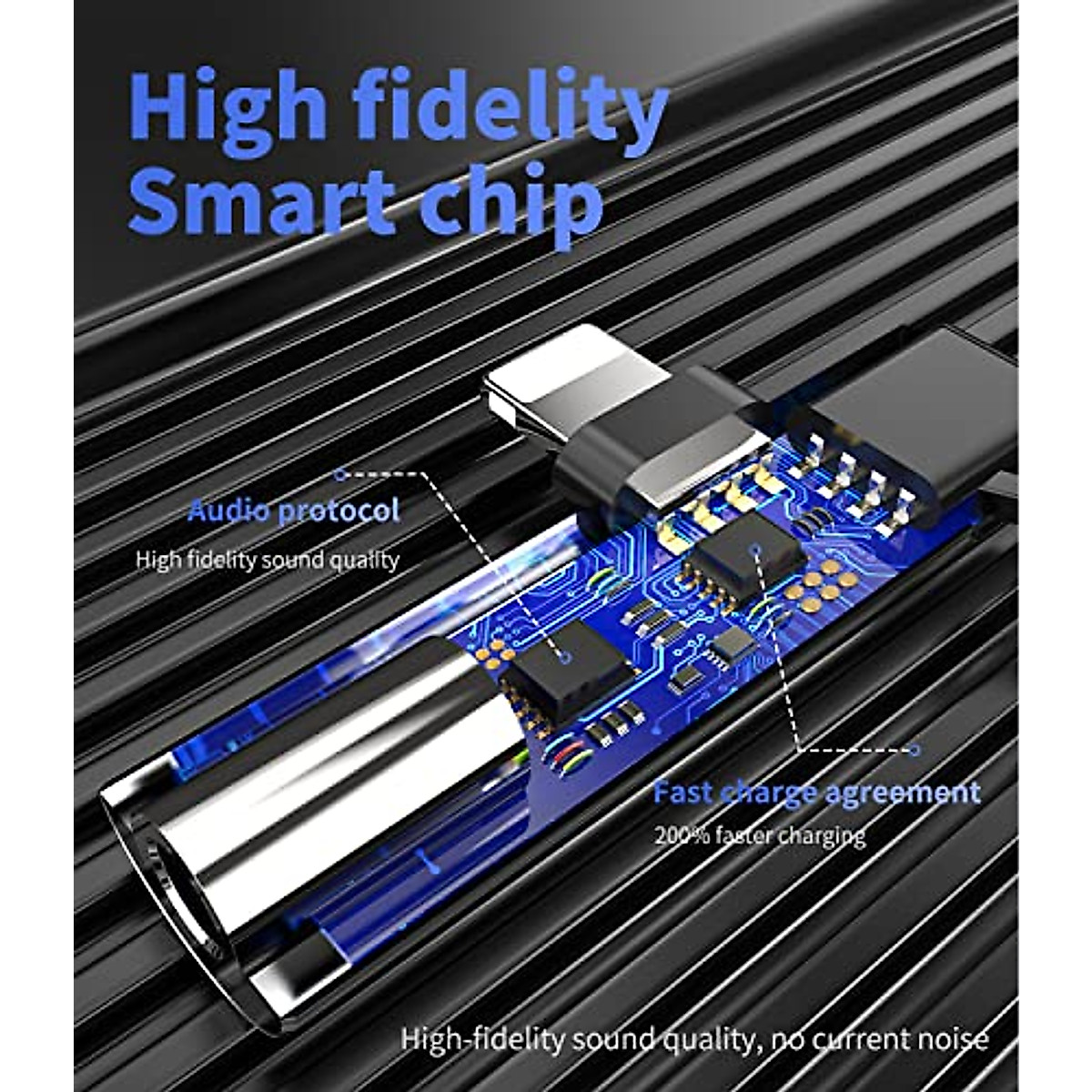 Lightning to 3.5mm Headphone Adapter(2pack) Compatible for iPhone Splitter Audio Apple Dongle Jack AUX Adaptador para Earphone 2 in 1 Earbud and Charge Charger 13 12 11 Pro Max Mini XS SE 7 X 8 Plus