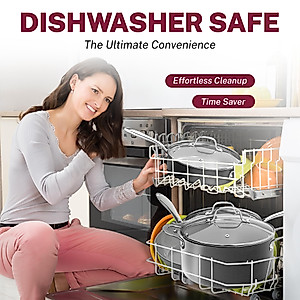 Granitestone 13 Pc Ceramic Pots and Pans Set Non Stick Cookware Set, Kitchen Cookware Sets, Pot and Pan Set, Hard Anodized Ceramic Cookware Set, Nonstick Cookware Set, Dishwasher Safe