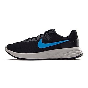 Nike Men's Low-Top Sneakers, Black Laser Blue Cobblestone, 11.5