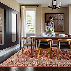 Lbris Area Rug 5x7 Machine Washable Rugs for Living Room Bedroom,Non-Slip Stain-Resistant Large Dining Room Rugs with Rubber Backing,Extra Soft Non Shedding Non Skid Vintage Carpet