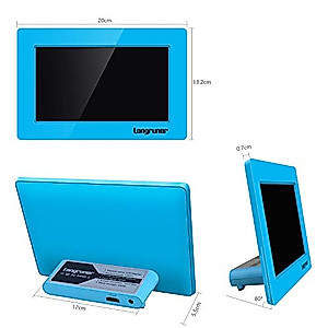 ETEPON Capacitive Touch LCD Display HDMI Input 1024× 600 with Case Stand for 7 Inch Raspberry Pi Screen (EP711), Black