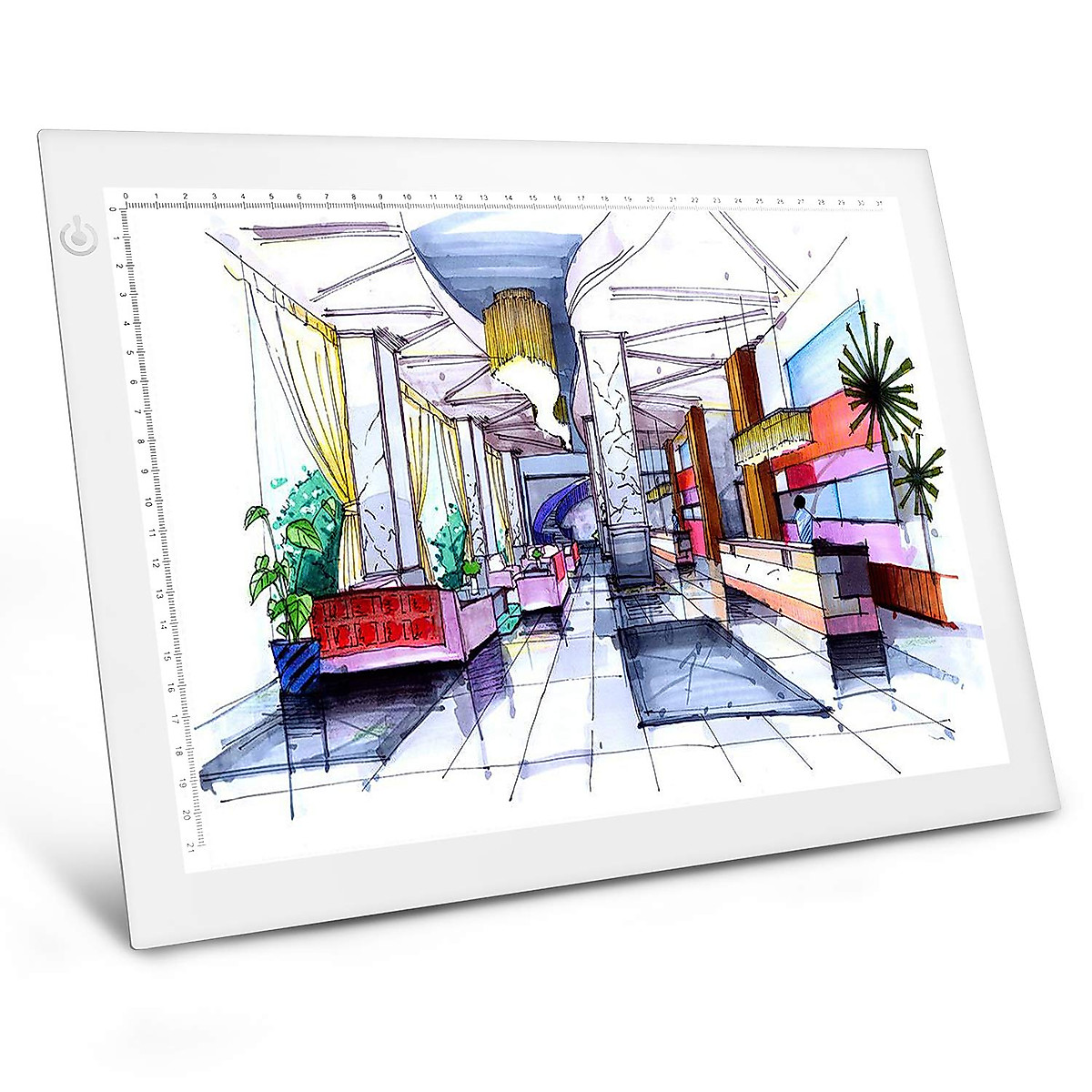 A4 Dimmable Brightness LED Artcraft Light Box Tracer Slim Light Pad Portable Tablet, ME456 USB Power Cable Copy Drawing Board Tracing Table for Artists Designing, Animation, Sketching (White)
