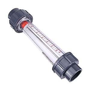 Oumefar Water Meter, Plastic Tube Type Water Meter LZS-25 Water Rotameter 300-3000L/H Water Liquid Meter Fit for DN25(1") Tube 4% Accuracy Class Liquid Flowmeter