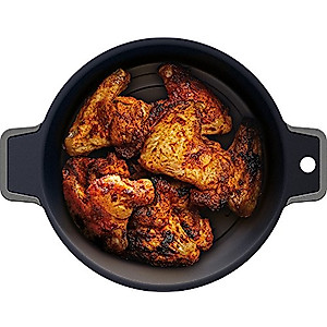 KitchenCraft Microwave Grill Pan and Browning Dish, Fast cooking, Oven-quality Food, Sturdy and Lightweight, 26 x 29 x 9 cm, Black