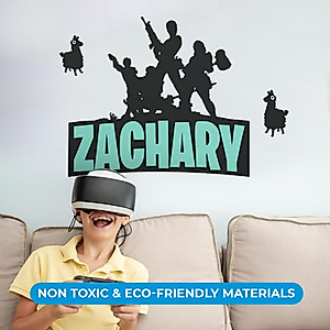 CRYPTONITE Personalized Name Famous Game Wall Decor I Wall Stickers for Bedroom Decor I Nursery Wall Decal for Boys & Girls I Boys Bedroom Decor I Stickers for Kids Wide 20"x18" Height (Small)