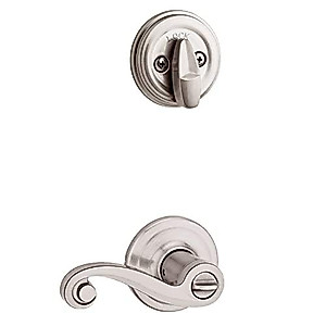 Kwikset Lido Keyed Entry Lever and Single Cylinder Deadbolt Combo Pack with Microban Antimicrobial Protection featuring SmartKey Security in Satin Nickel (99910-038)