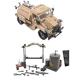 General Jim's Military Brick Building Set - WW2 Army Water Tanker Truck Vehicle Building Blocks Model Perfect for World War 2 and Brick Enthusiasts Including Teens and Adults