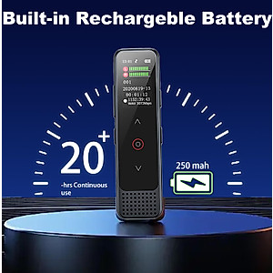 128GB Digital Voice Recorder with Playback, Small Voice Activated Recording Device for Lectures & Meetings, Bluetooth Noise Cancelling Audio Recorder Device, 18hrs Live Monitor with Earphones