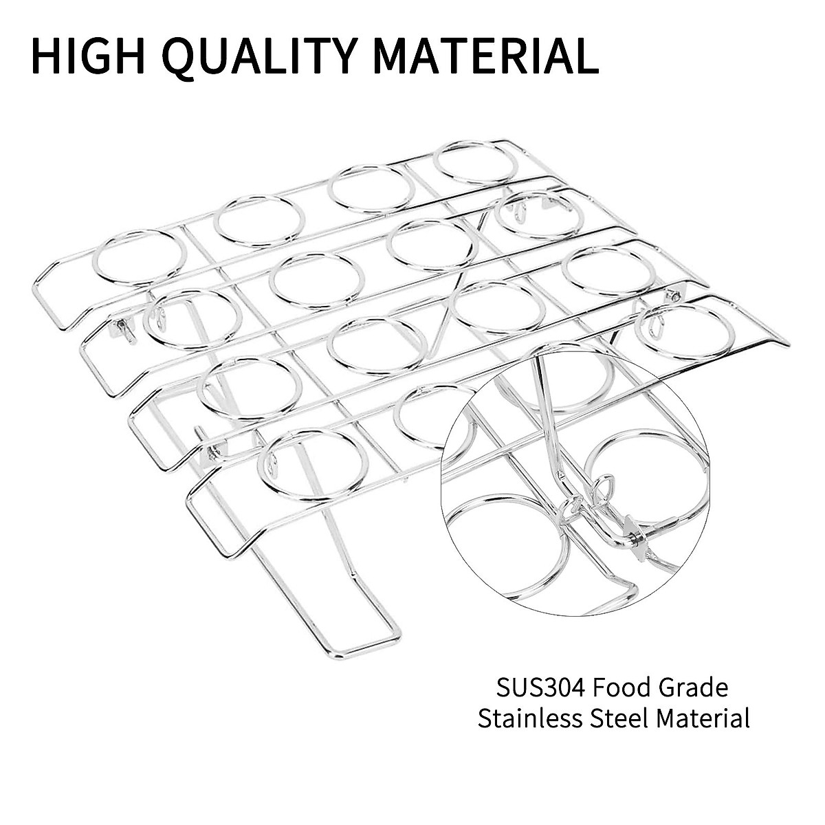 Newthinking Cupcake Cones Baking Rack, 16-Cavity Stainless Steel Ice Cream Cone Stand Holder Foldable Cake Decorating Pastry Tray Waffle Cones Holder for Baking, Cooling, Display