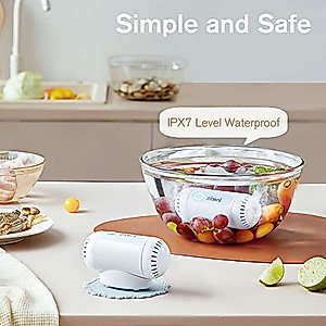 Sioenl Fruit and Vegetable Washing Machine - Dual-Core Fruit Cleaner Device in Water, Kitchen Gadgets Capsule Pesticide Purifier with OH-ion Purification Technology for Deeply Clean