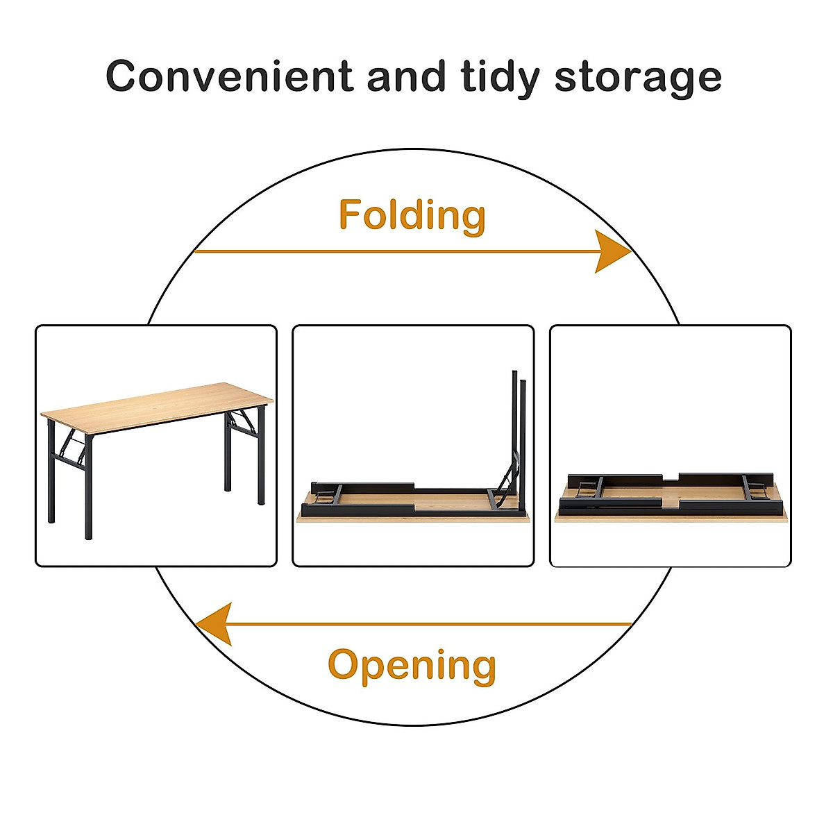 Need Home Office Desk - Large Computer Desk Sturdy Table Foldable Desk Gaming Computer Table No Assembly Required AC5BB 60 inch