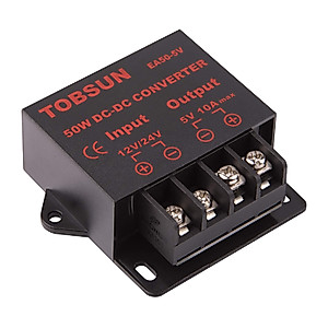 12v to 5v Converter - iGreely DC 12V 24V to 5V 10A Step Down Converter Adapter DC Voltage Reducer Regulator Power Supplies Transformer Module (5V 10A 50W)