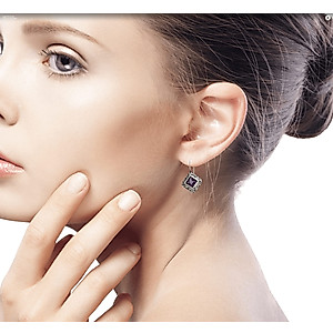 NOVICA Artisan Handmade Amethyst Drop Earrings Unique Sterling Silver Purple Indonesia Birthstone [1 in L x 0.6 in W x 0.2 in D] ' Ubud Goddess'