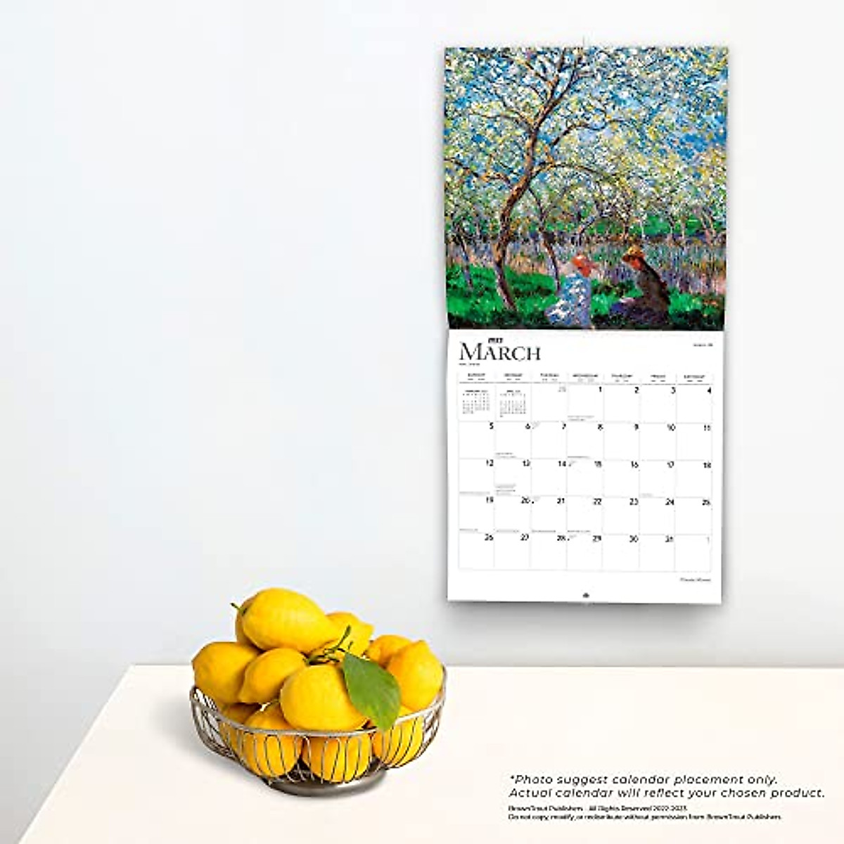 Claude Monet | 2023 12 x 24 Inch Monthly Square Wall Calendar | Foil Stamped Cover | BrownTrout | Impressionism Artist Paintings