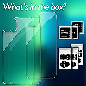 Shacoryze Back Screen Protector for iPhone 13 Pro [3-Pack], Rear Tempered Glass [Haptic Touch] Temper Glass Film Premium HD Clarity Anti-Fingerprint/Scratch Compatible with iPhone 13 Pro (6.1 inch)