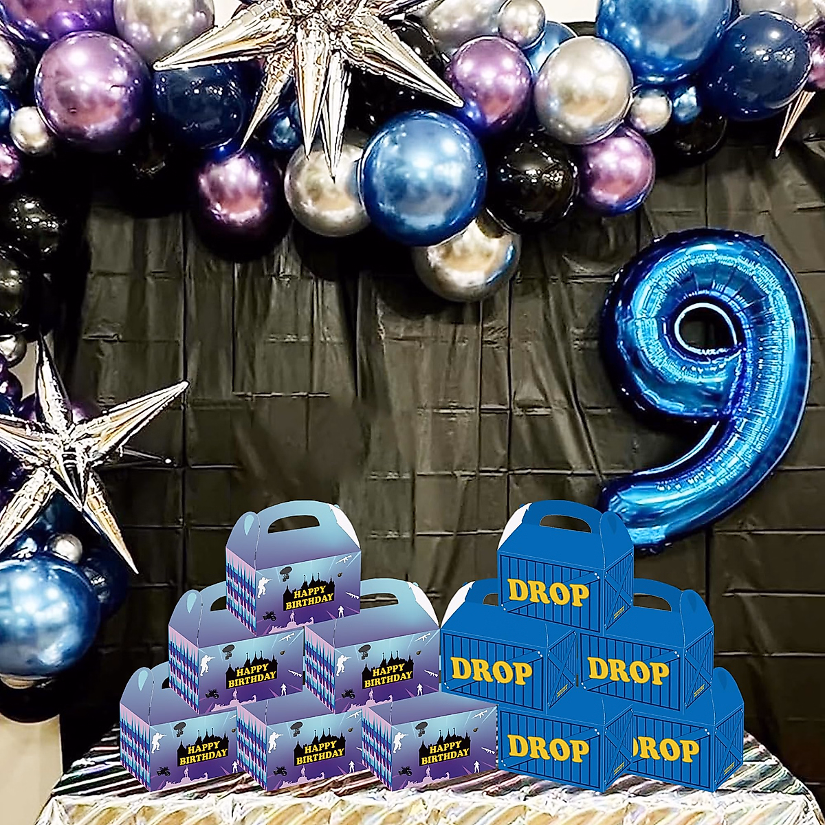 Generic Video Game Birthday Party Candy Boxes 16pcs Llama Drop Favor Box for Battle Gamers Theme Birthday Party Supplies Baby Shower Decorations