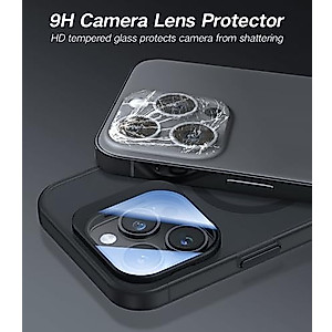 VOFATA for iPhone 14 Pro Max Case with Metal Camera Stand [Built-in 9H Camera Lens Protector][Compatible with Magsafe] Mil-Grade Shockproof Translucent Magnetic for iPhone 14 ProMax Case, Black