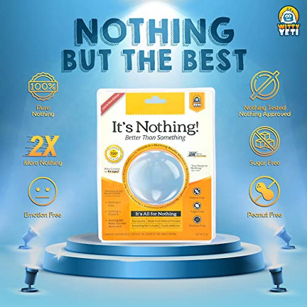 Super Funny, The Gift of Nothing Gag Gift by Witty Yeti. Hilarious Practical Joke for The Person Who Has Everything. Fun Xmas Prank for Friends. Great Family Friendly Christmas Stocking Stuffer Idea