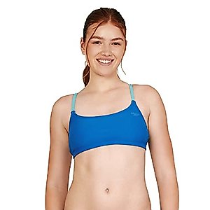 Speedo Women's Standard Swimsuit Bikini Top, Strappy Bright Cobalt, Large