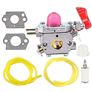 Leopop C1U-W43 545081857 Carburetor for Poulan BVM200FE VS-2 Leaf Blower Zama C1U-W43A Carb Craftsman 25CC 358794763 Blower with Fuel Filter Spark Plug