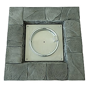 Christopher Knight Home Angeles Outdoor Square Fire Pit - 40,000 BTU, Grey