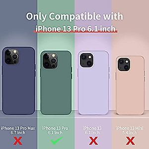 Cordking Designed for iPhone 13 Pro Case, Silicone Ultra Slim Shockproof Protective Phone Case with [Soft Anti-Scratch Microfiber Lining], 6.1 inch, Clove Purple