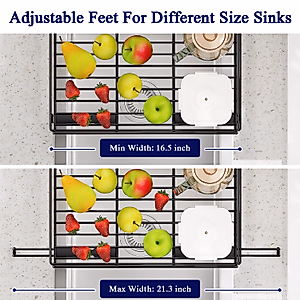 Large Dish Drying Rack,Extendable Dish Rack With Cutlery Holder, Anti-Rust Black Dish Racks For Kitchen Counter,Stainless Steel Dish Drainers For Kitchen Counter,Over The Sink Drying Rack Kitchen