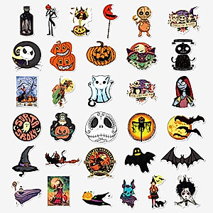Halloween Stickers, 60PCS Waterproof Vinyl Stickers for Laptop Water Bottle Computer Skateboard Phone Case