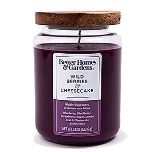 Better Homes Gardens 22oz Scented Candle, Wild Berry Cheesecake 2-Pack