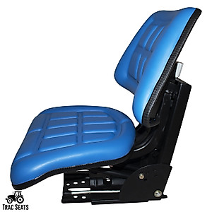 BLUE TRAC SEATS BRAND TRIBACK STYLE UNIVERSAL TRACTOR SUSPENSION SEAT WITH TILT FITS FORD/NEW HOLLAND 3000 3010 3300 3330 3400 3600 3610 (SAME DAY SHIPPING - Delivers in 1-4 Business days)