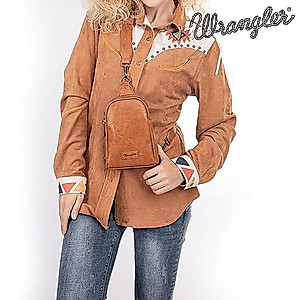 Wrangler Small Crossbody Sling Bag for Women Cross Body Purse Chest Bags for Travel