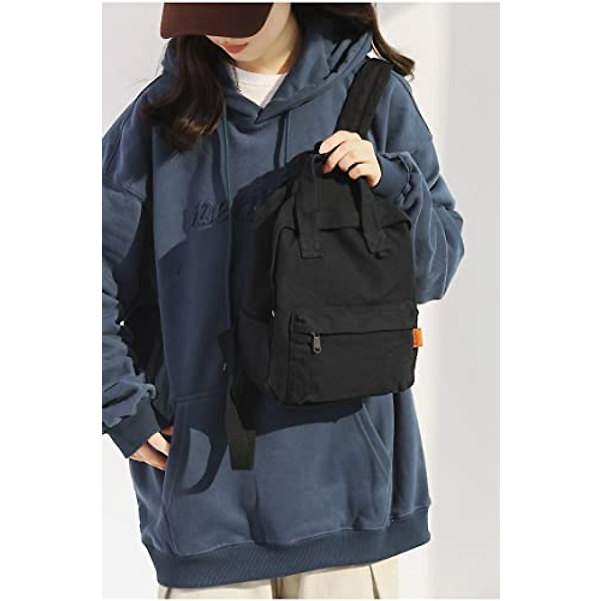 GGOOB Small Backpack Purse for Women Womens Backpack Purse for Women Mini Backpack Purse Aesthetic Purse (Black)