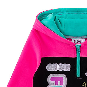 LOL Surprise Dolls OMG Zip Up Hoodie Pullover for Kids Pink/Black Hoodie for Girls