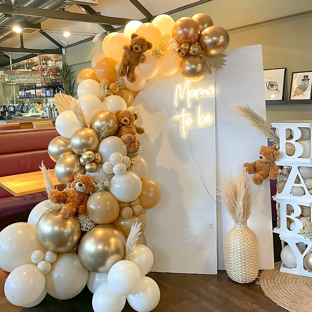 Black White Balloon Garland Kit Kelfara 120Pcs Different Sizes 12/10/5 inch Matte Black White and Metallic Silver Confetti Latex Balloons for Wedding Birthday Party Accessory Arch Decoration